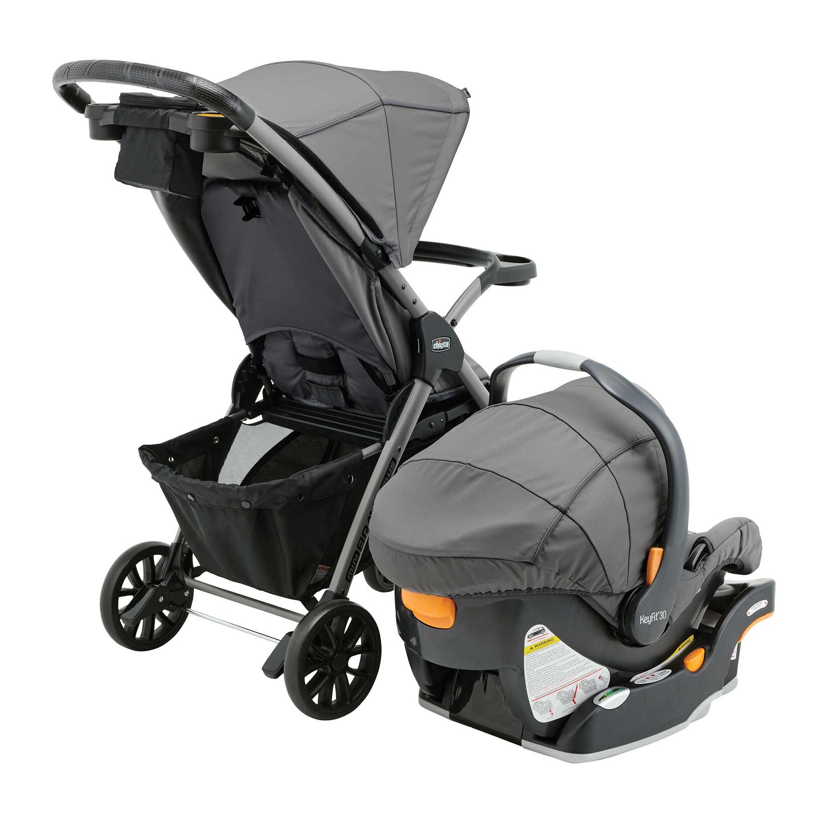 Chicco Mini Bravo Plus Travel System - Slate