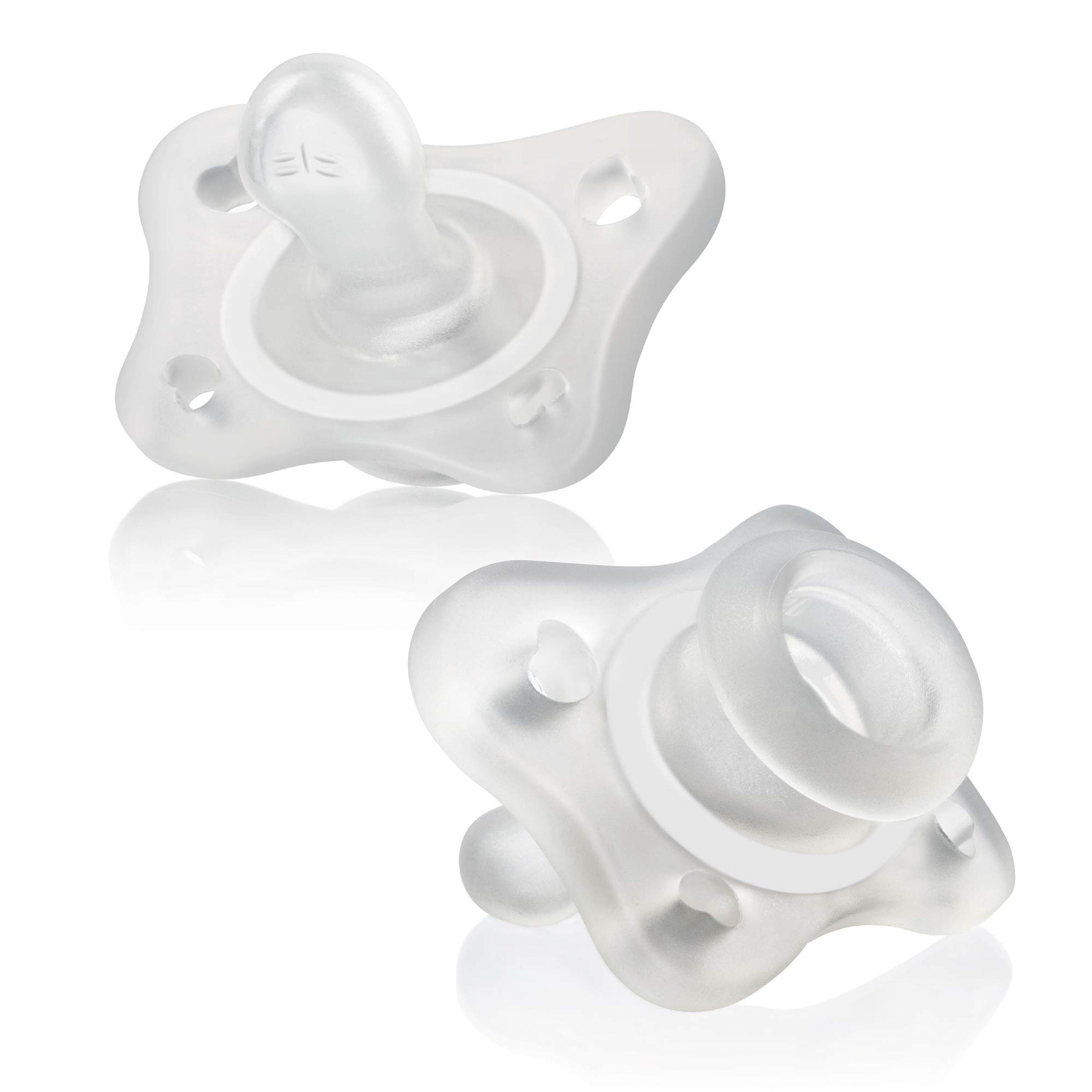 PhysioForma Mini Orthodontic Silicone Pacifier 0-2m (2pc) - Clear | Chicco