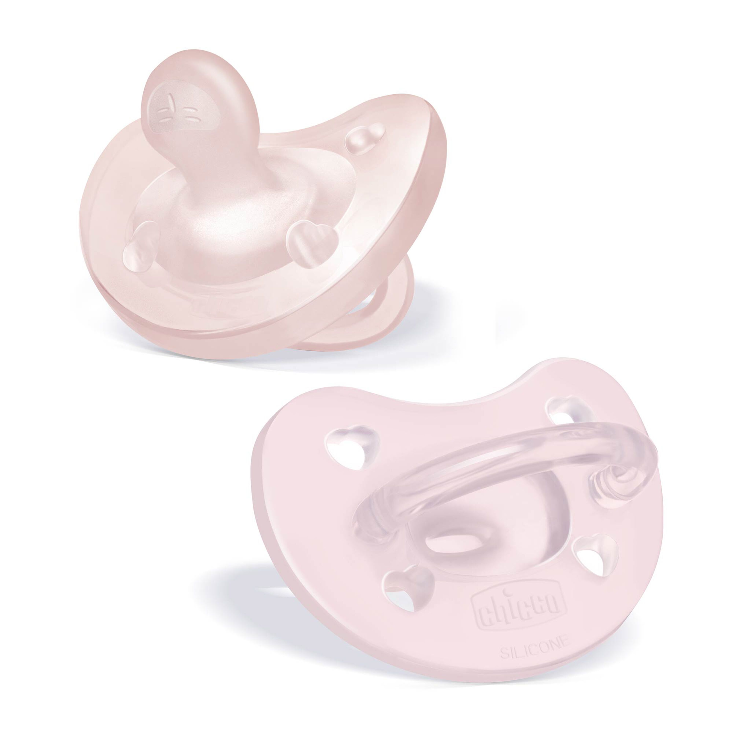 PhysioForma Orthodontic Silicone Pacifier- Soft Pink 0-6m (2pc) | Chicco