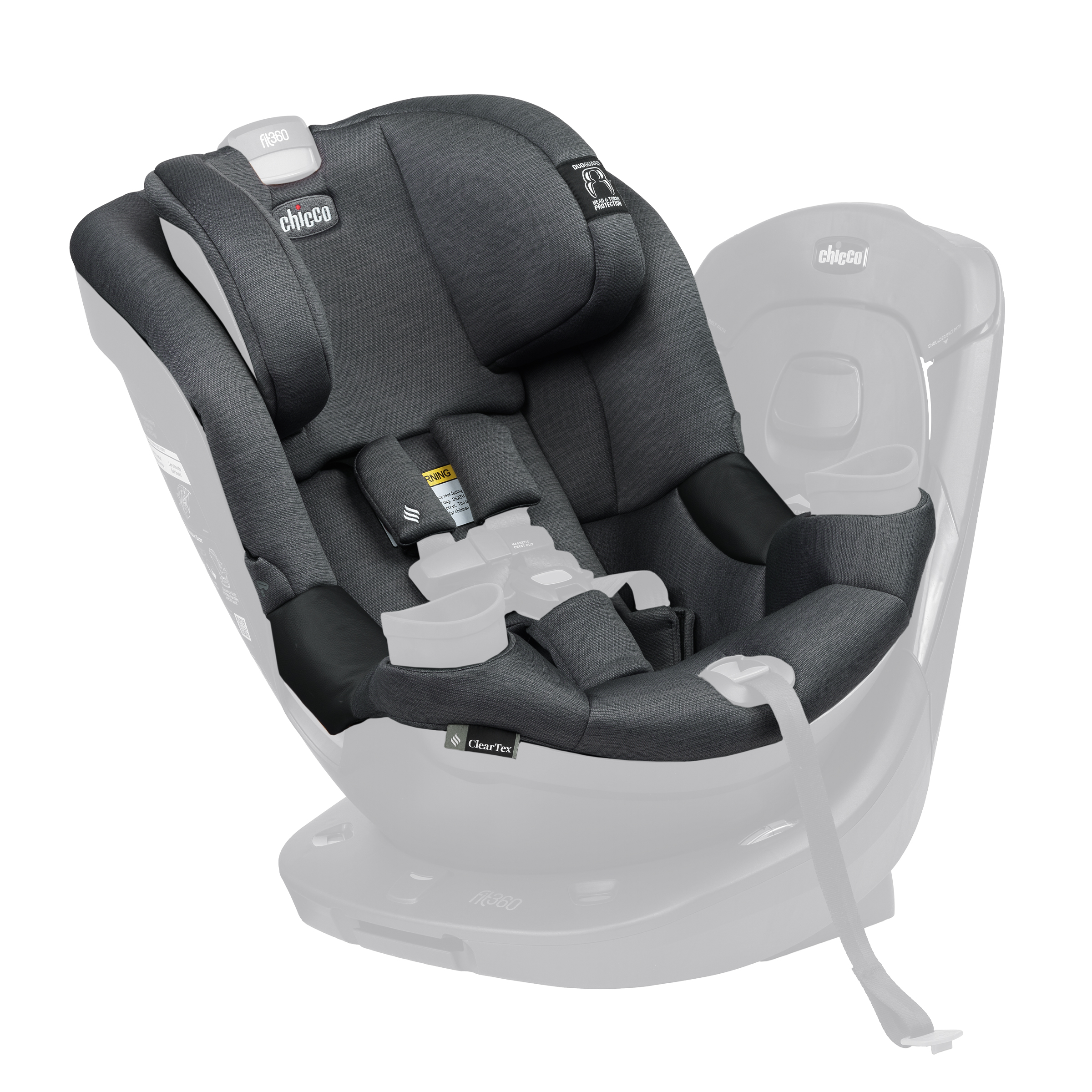 Fit360 Rotating Convertible Car Seat Cover Set - Slate