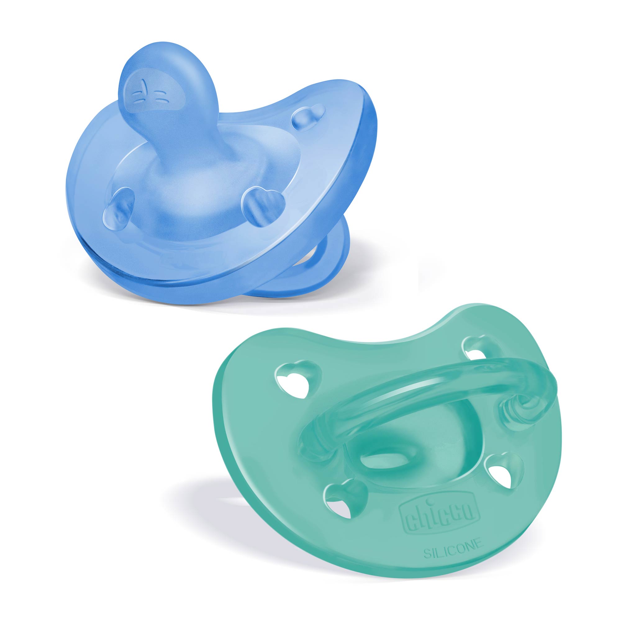 PhysioForma Orthodontic Silicone Pacifier - Blue/Green 6-16m (2pc) | Chicco